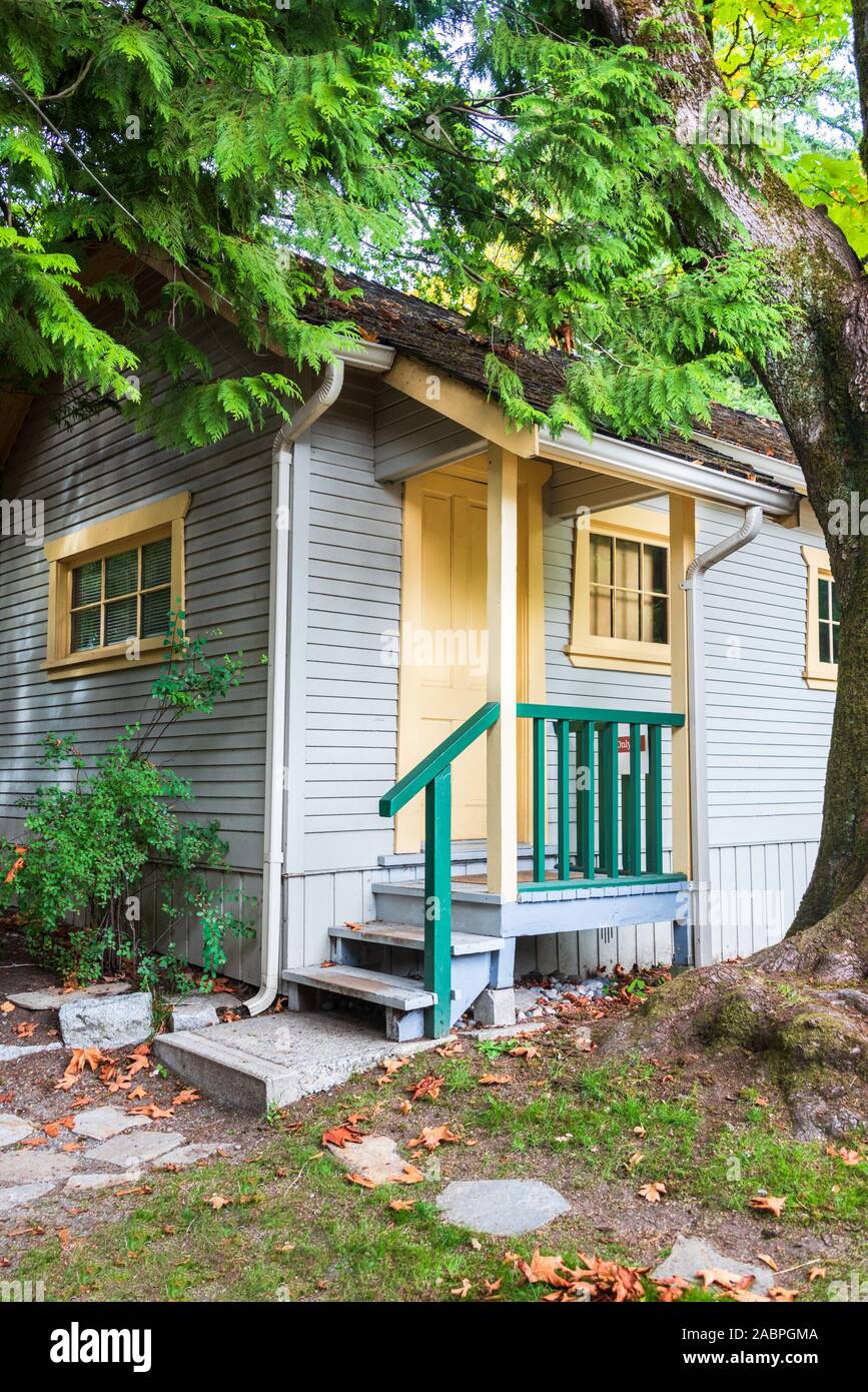 Doorsteps and porch of small residential house under the tree Stock ...
