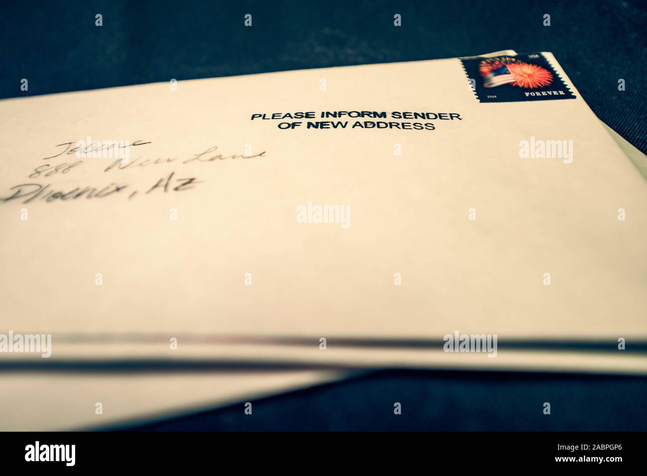 Envelope with stamp and address hi-res stock photography and images - Alamy
