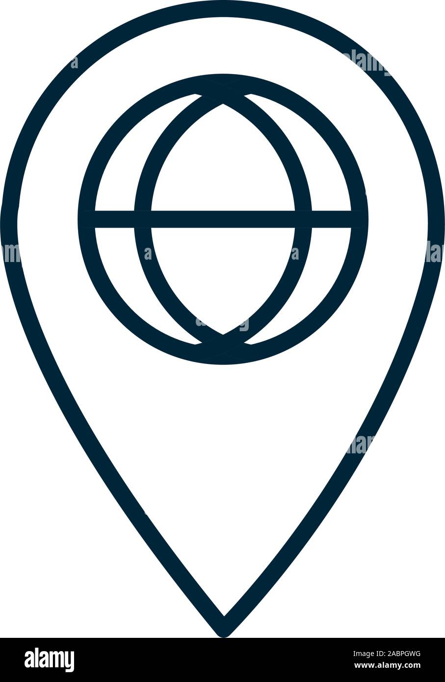 gps navigation pin world internet of things line icon vector ...