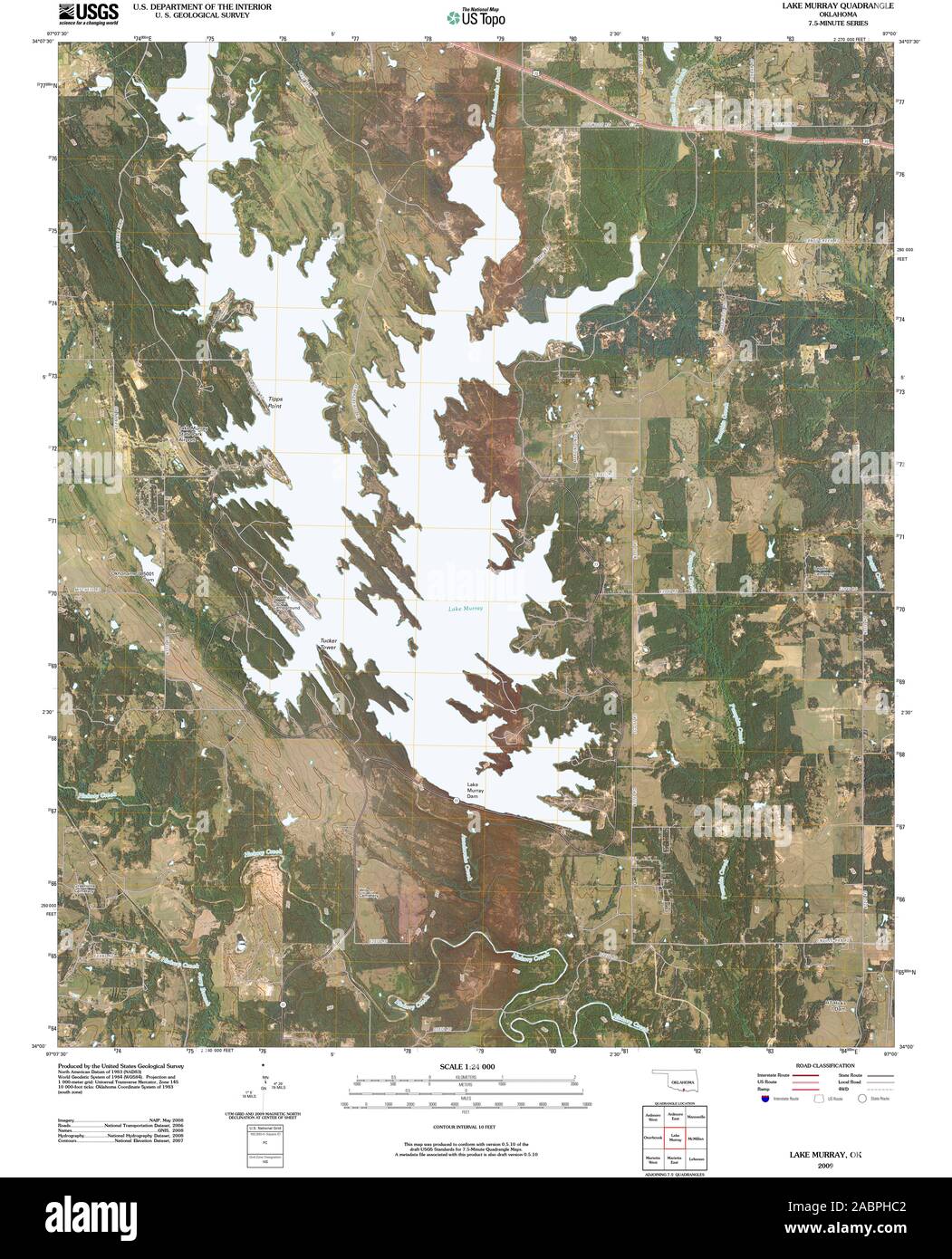 Murray oklahoma map hi-res stock photography and images - Alamy