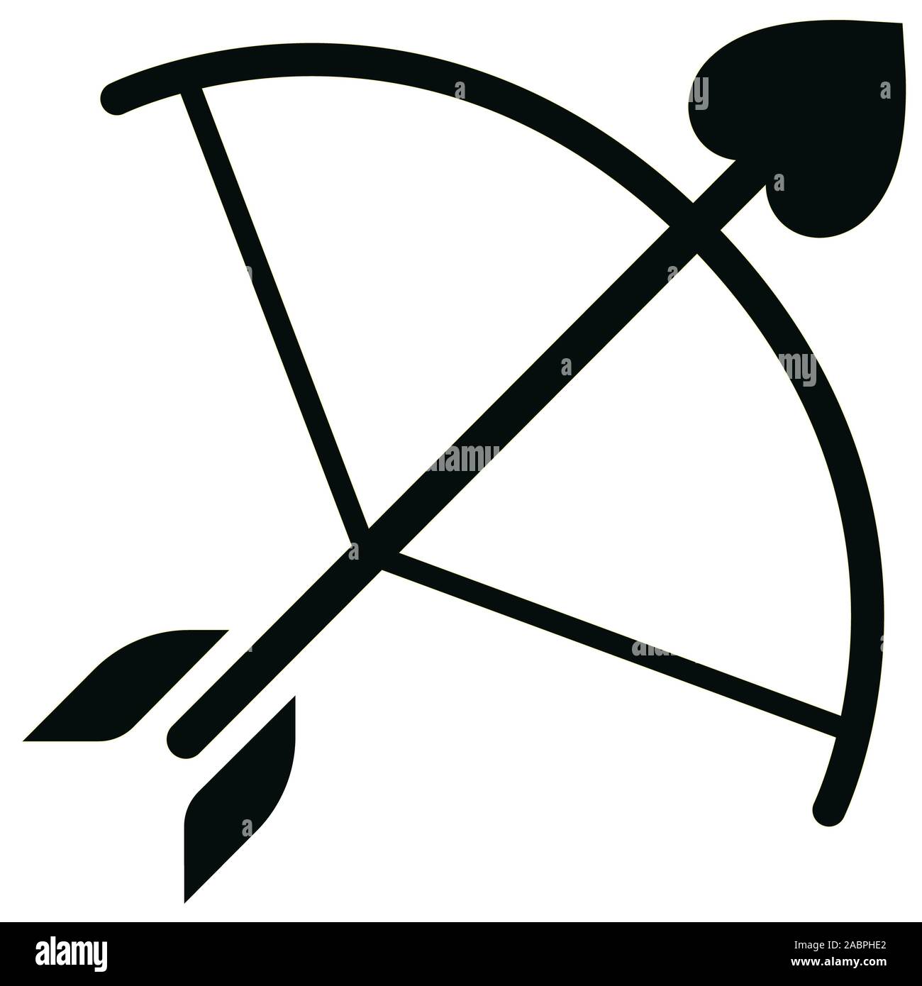 Bow and arrow linear icon isolated on transparent background, Bow and ...