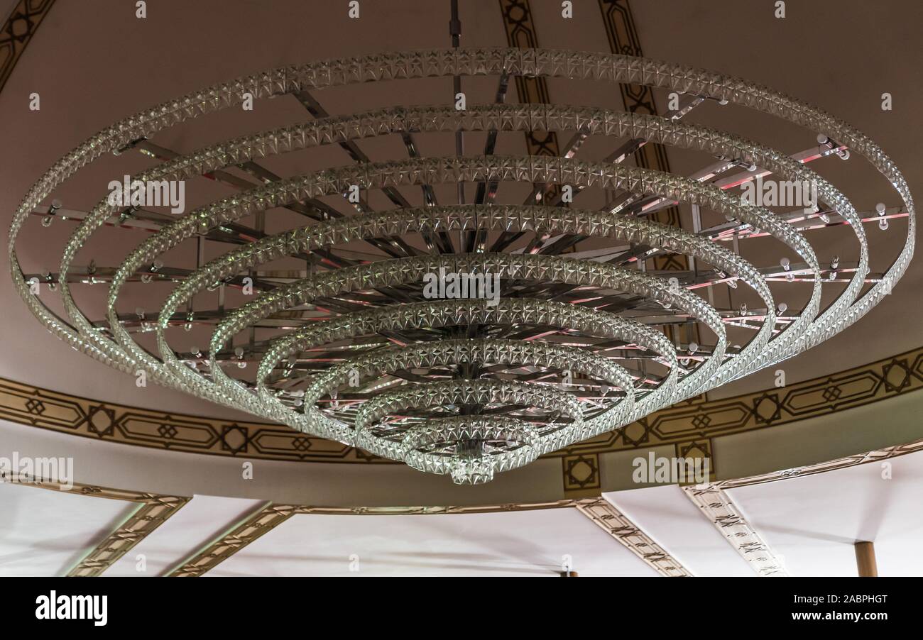 Brussels/ Belgium - 07 03 2019: Luxury design of a chandelier in ...
