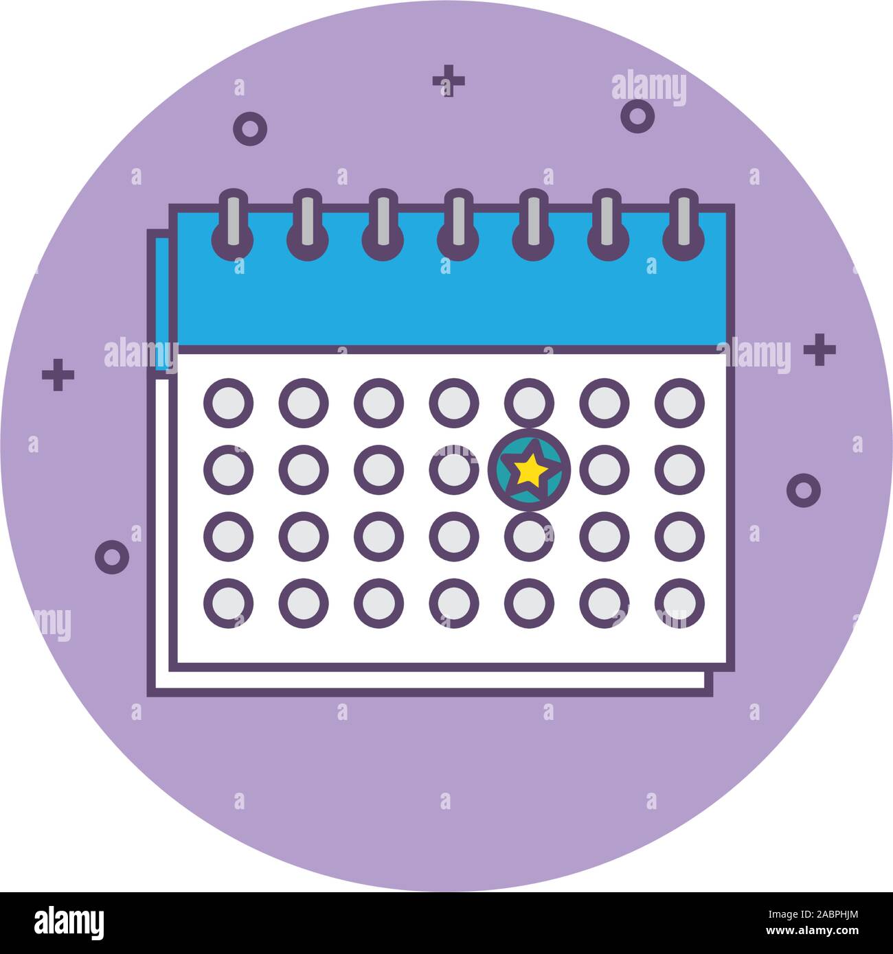calendar reminder detailed style icon vector illustration design Stock ...