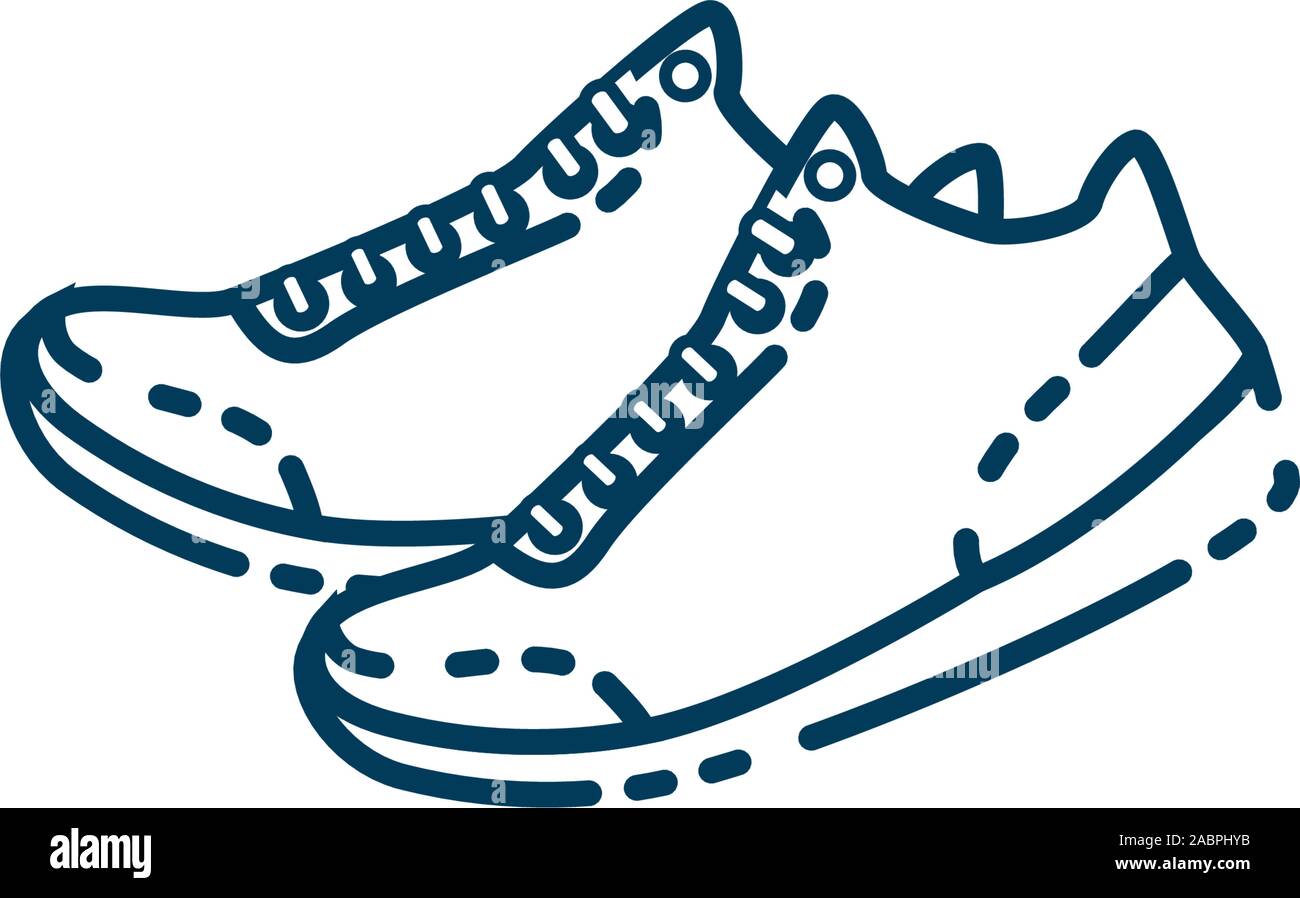 shoes tennis workout accessory flat icon vector illustration design ...