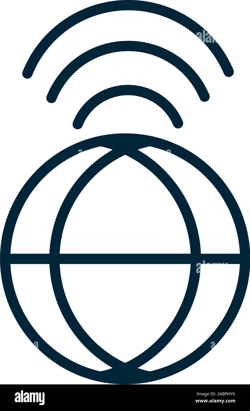 world connection internet of things line icon vector illustration Stock ...