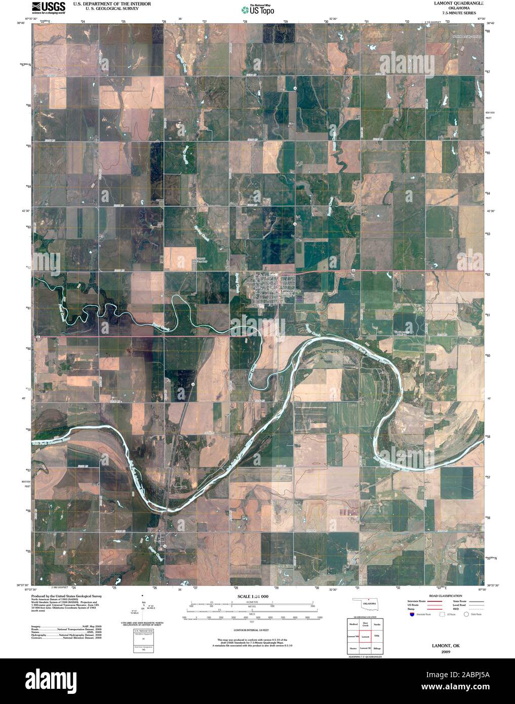 Map of lamont oklahoma Cut Out Stock Images & Pictures - Alamy