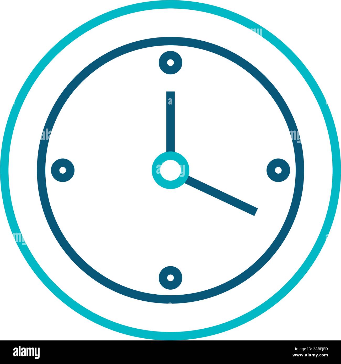 time clock wall line style icon vector illustration design Stock Vector ...