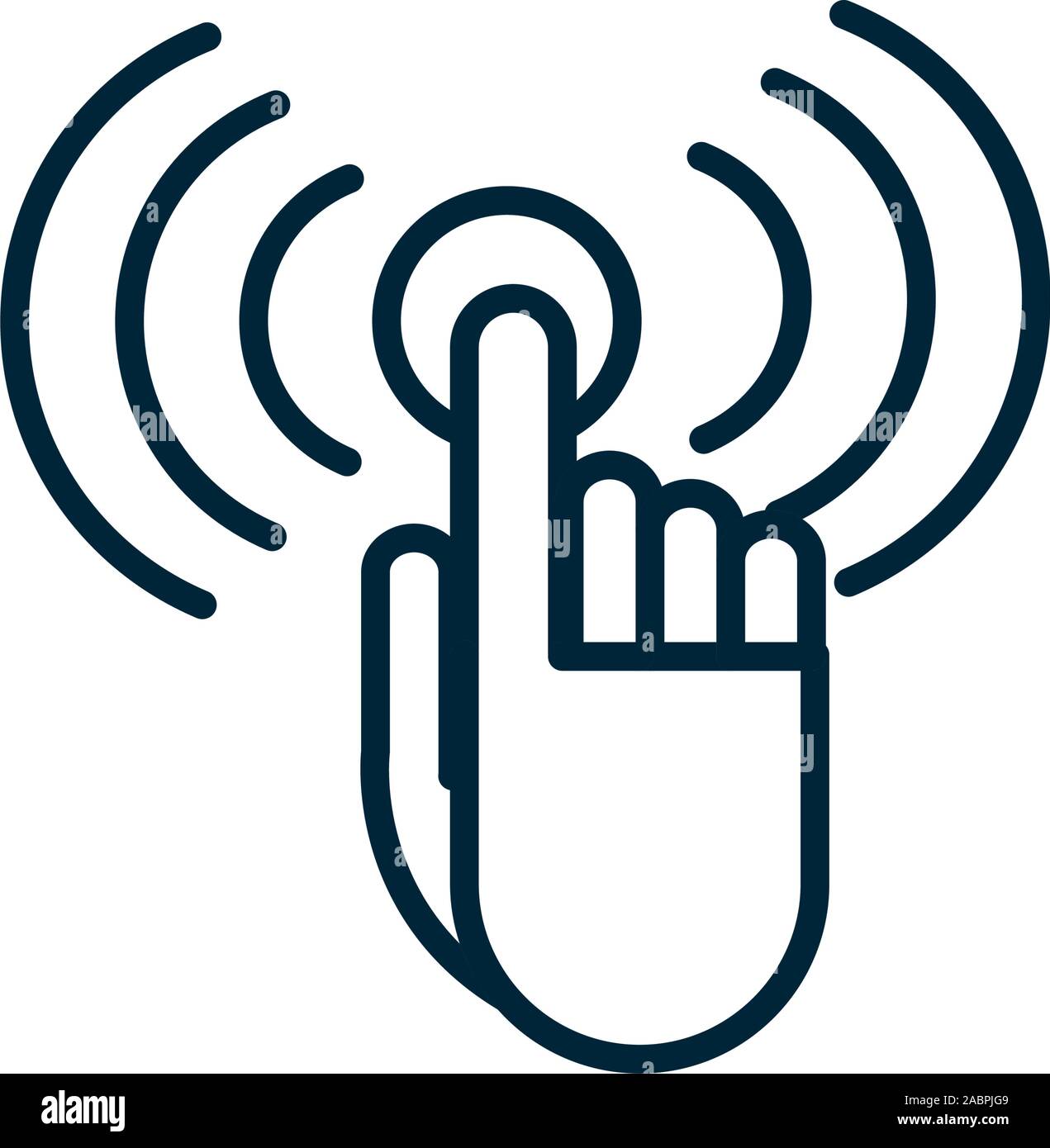 hand clicking internet of things line icon vector illustration Stock ...