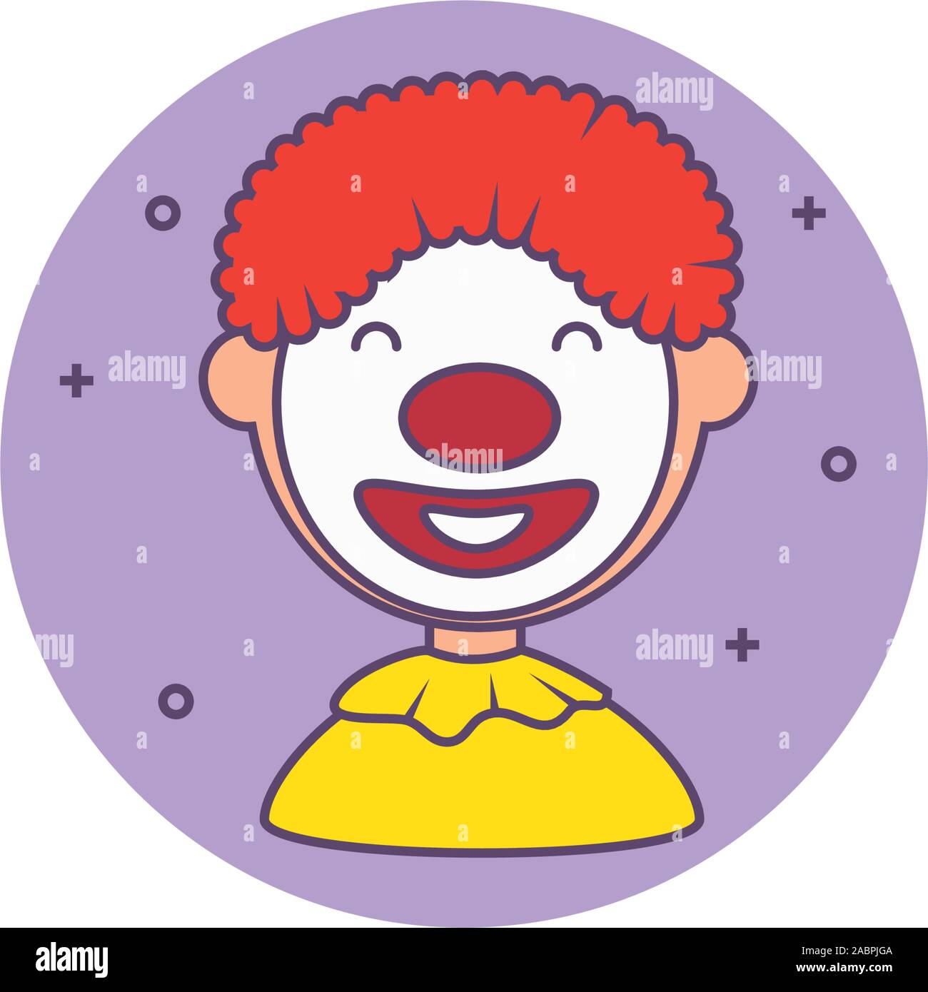 clown fun detailed style icon vector illustration design Stock Vector ...