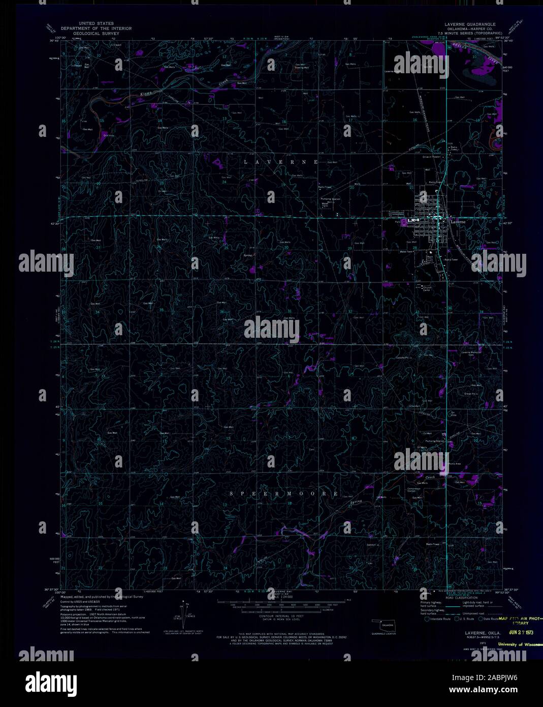 Map of laverne oklahoma hi-res stock photography and images - Alamy