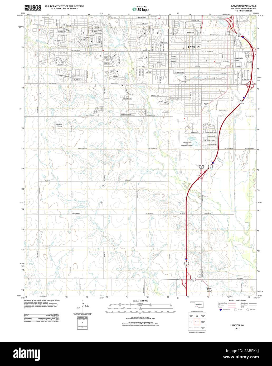 Map of lawton oklahoma hi-res stock photography and images - Alamy