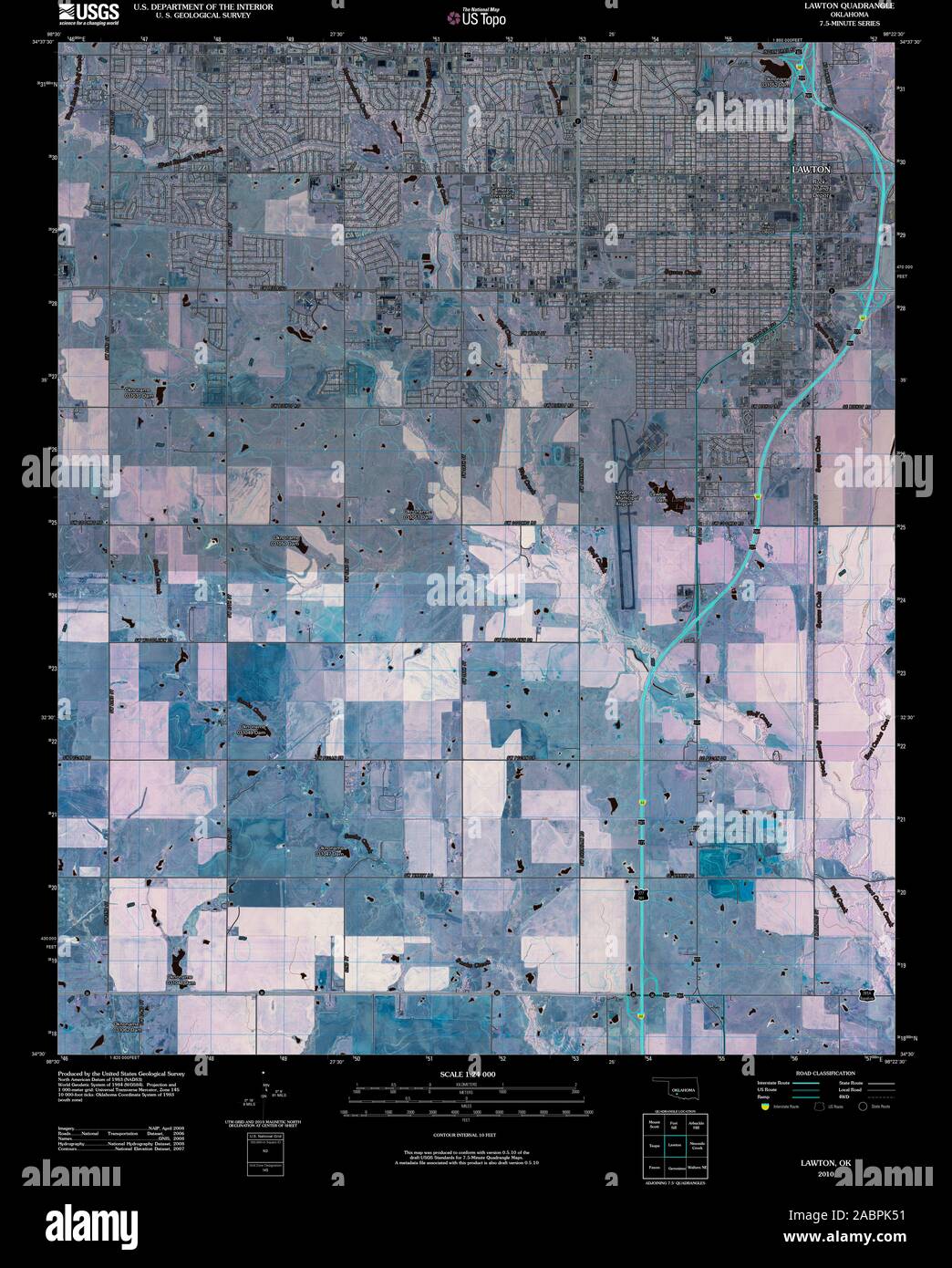 Map of lawton oklahoma hi-res stock photography and images - Alamy