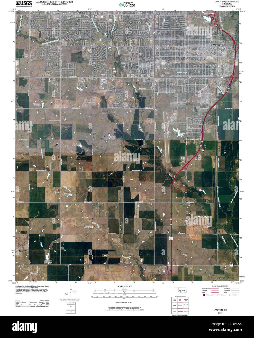 Map of lawton oklahoma hi-res stock photography and images - Alamy