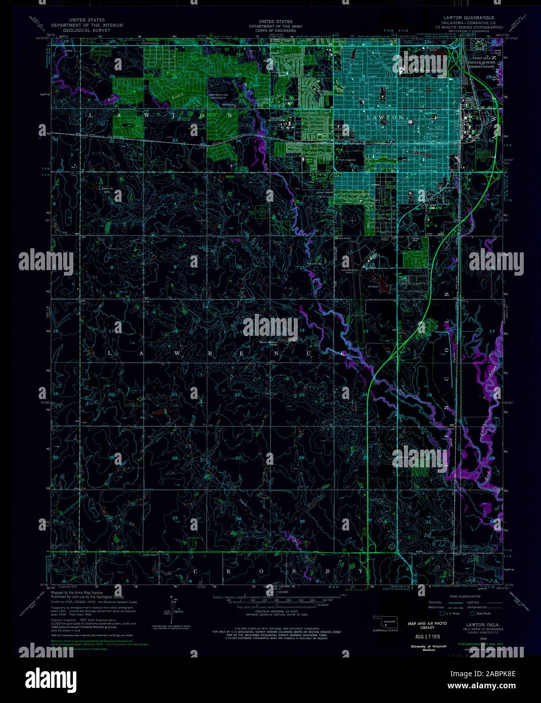 Map of lawton oklahoma hi-res stock photography and images - Alamy