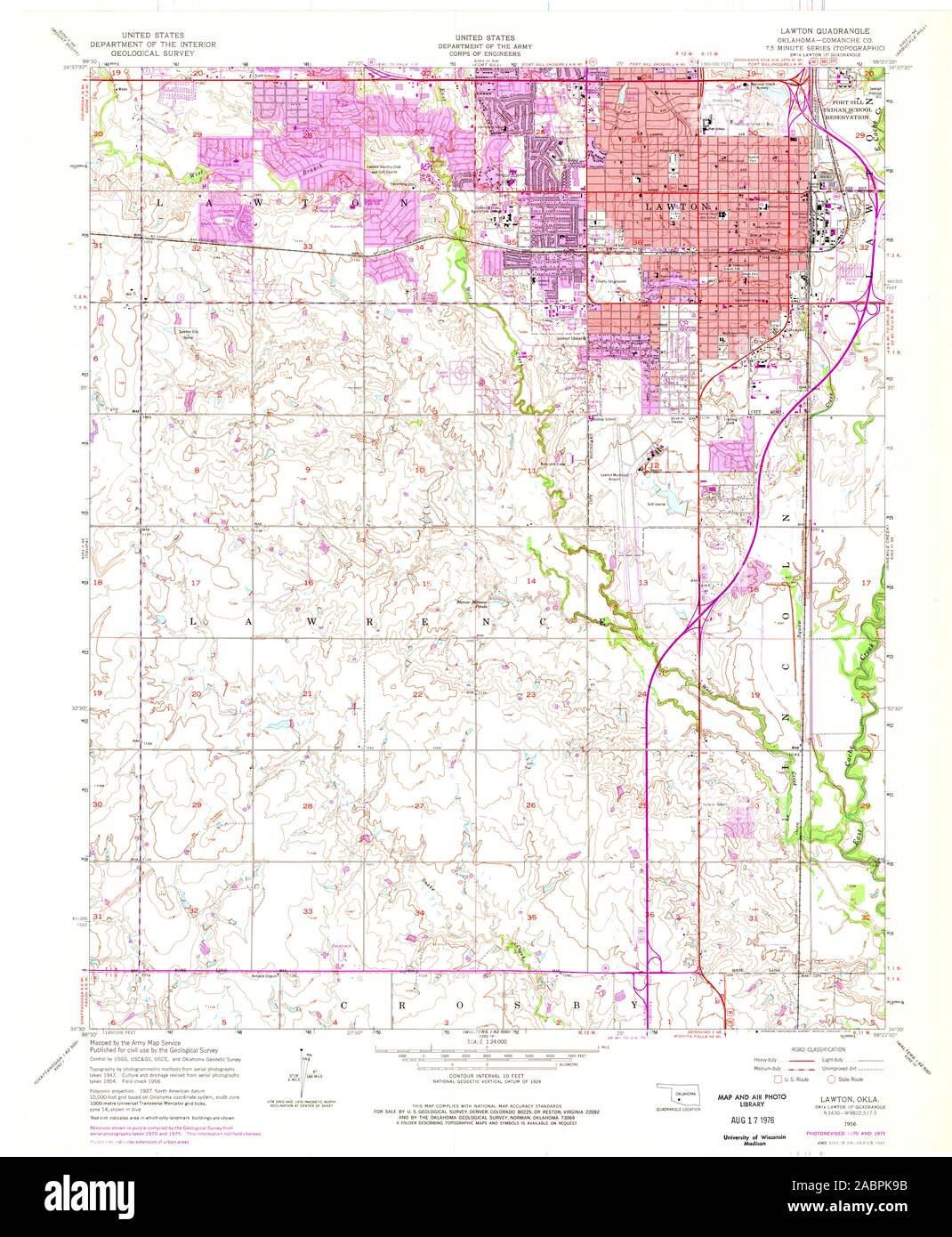 Map of lawton hi-res stock photography and images - Alamy