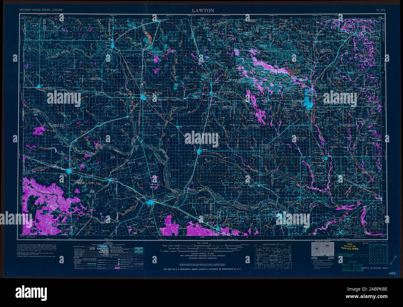 Map of lawton oklahoma hi-res stock photography and images - Alamy