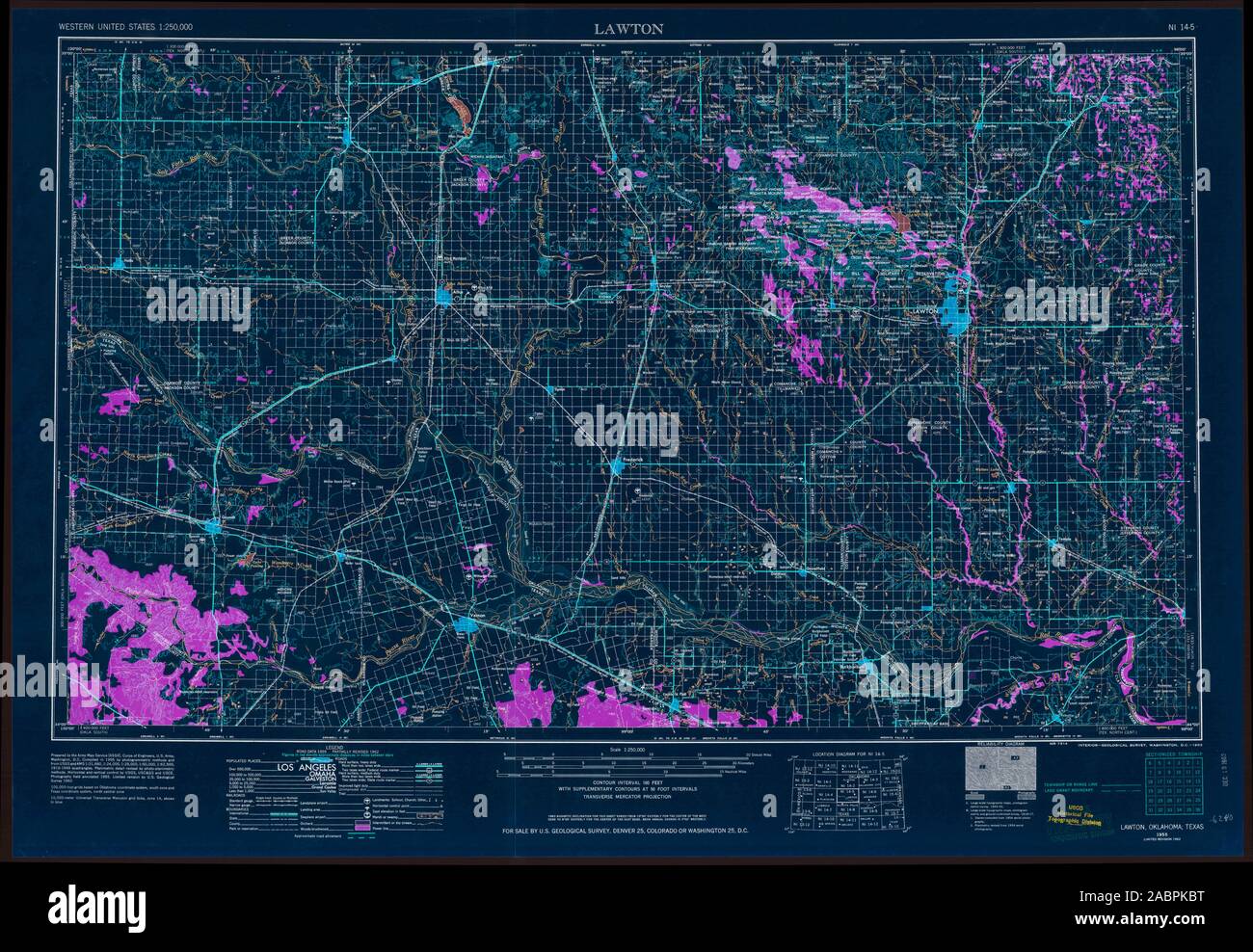 Map of lawton oklahoma hi-res stock photography and images - Alamy