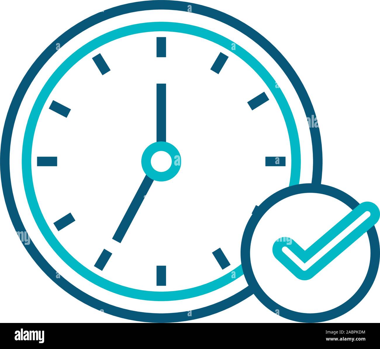 time clock wall line style icon vector illustration design Stock Vector ...