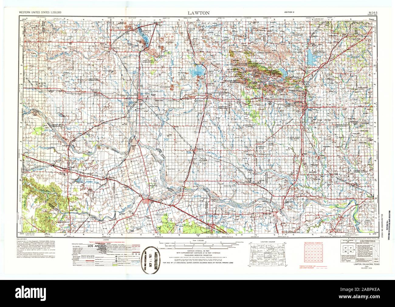 Map of lawton hi-res stock photography and images - Alamy