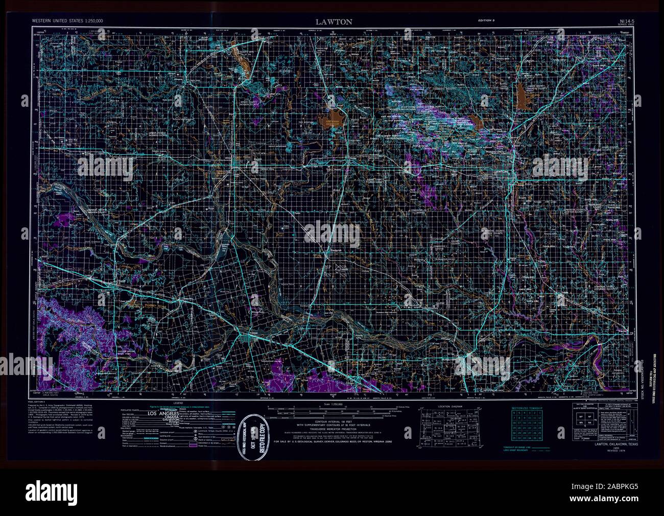 Map of lawton oklahoma hi-res stock photography and images - Alamy