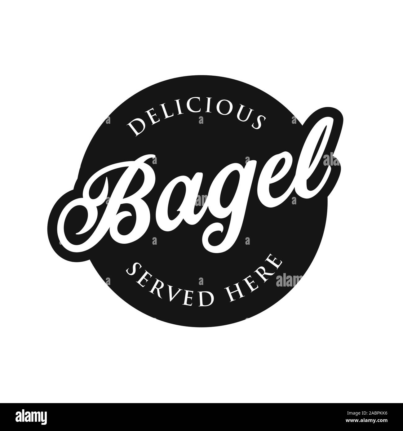 Vintage Bagel sign label lettering Stock Vector Image & Art - Alamy