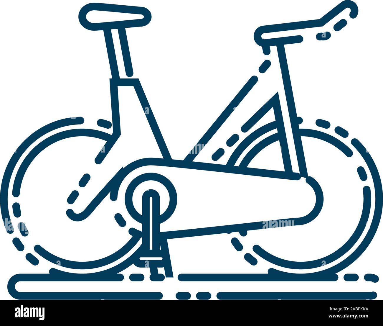 spining bike workout accessory flat icon vector illustration design ...