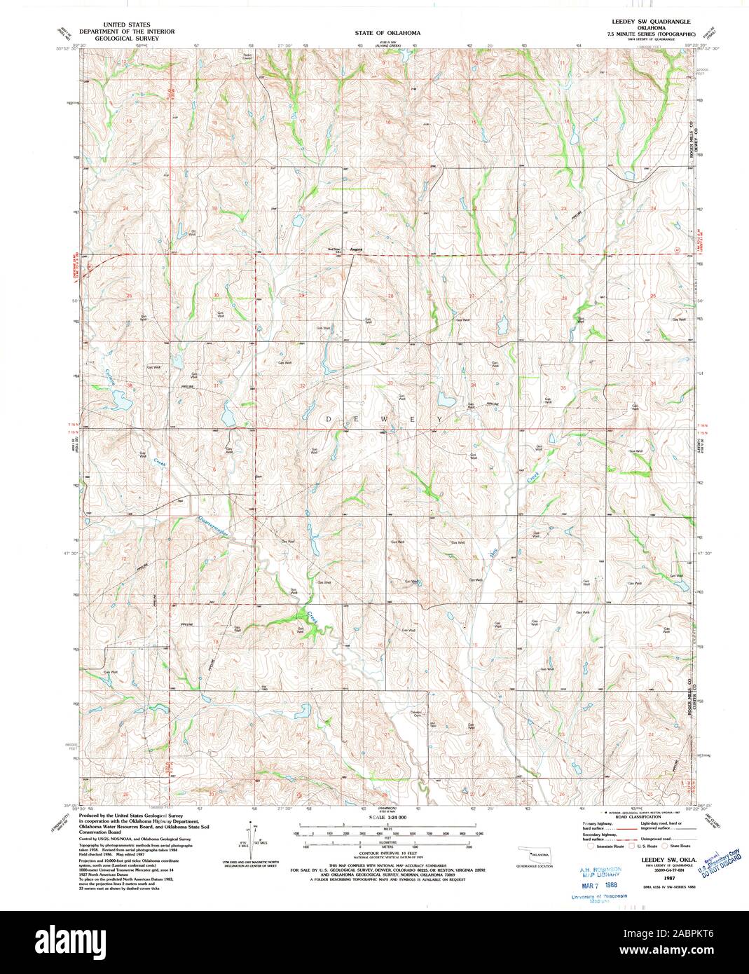 Leedey oklahoma map hi-res stock photography and images - Alamy
