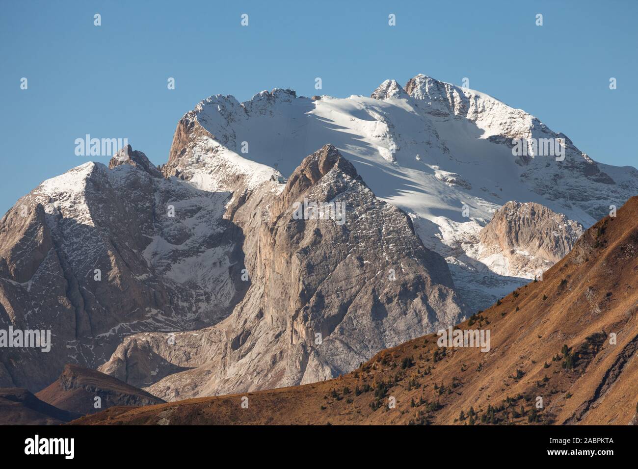 Marmolada mount is the highest peak in the Italian Dolomites with its ...