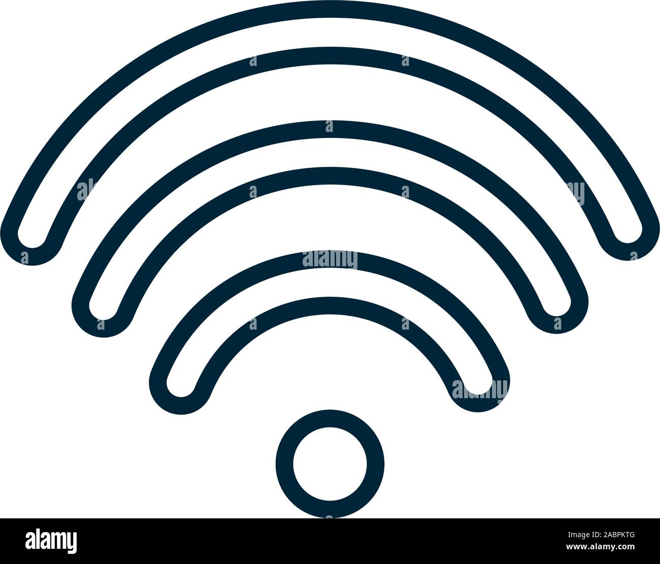 wifi signal internet of things line icon vector illustration Stock ...