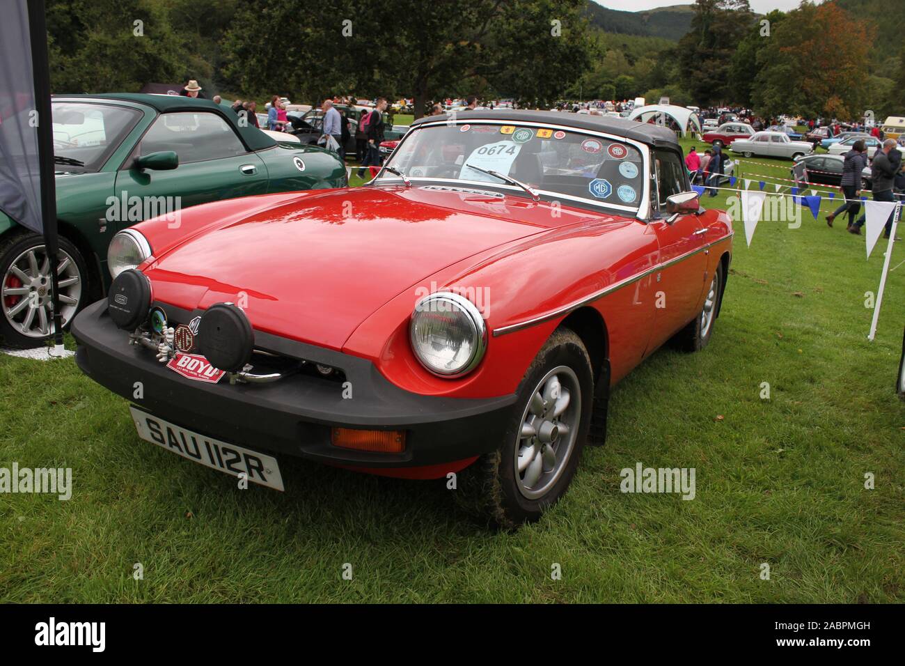 1977 Red MGB Roadster seen at Kilbroney Vintage Show 2019 Stock Photo ...