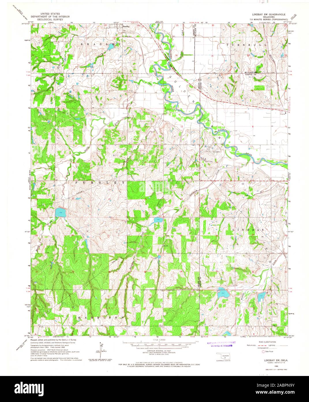 Lindsay oklahoma map Cut Out Stock Images & Pictures - Alamy
