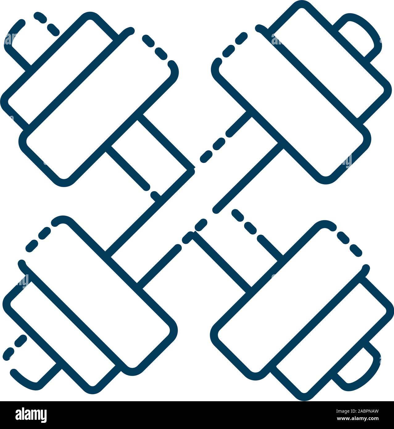 dumbbell weight lifting workout accessory vector illustration design ...