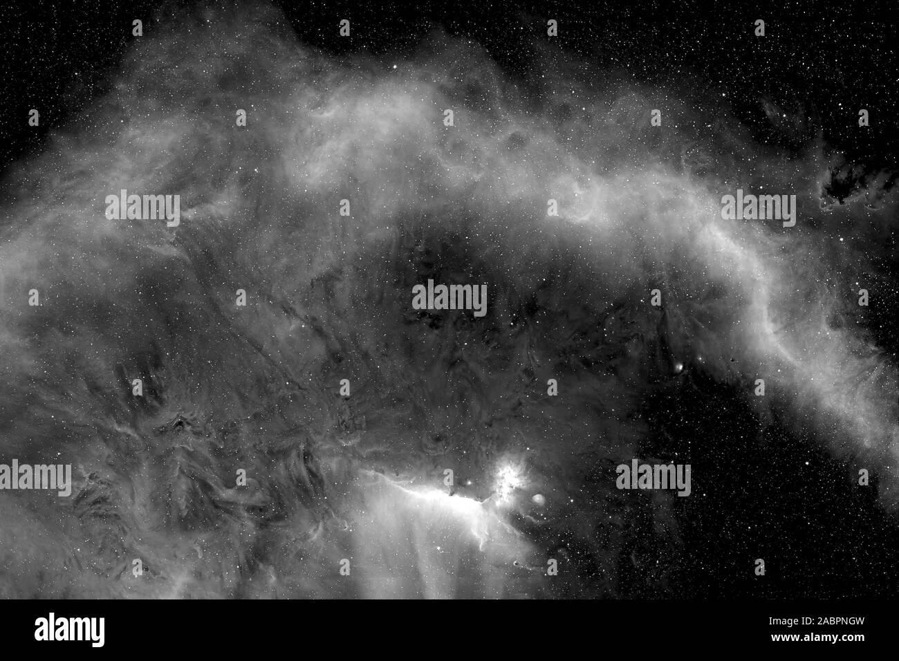 Black-white image of deep space. Elements of this image were furnished ...