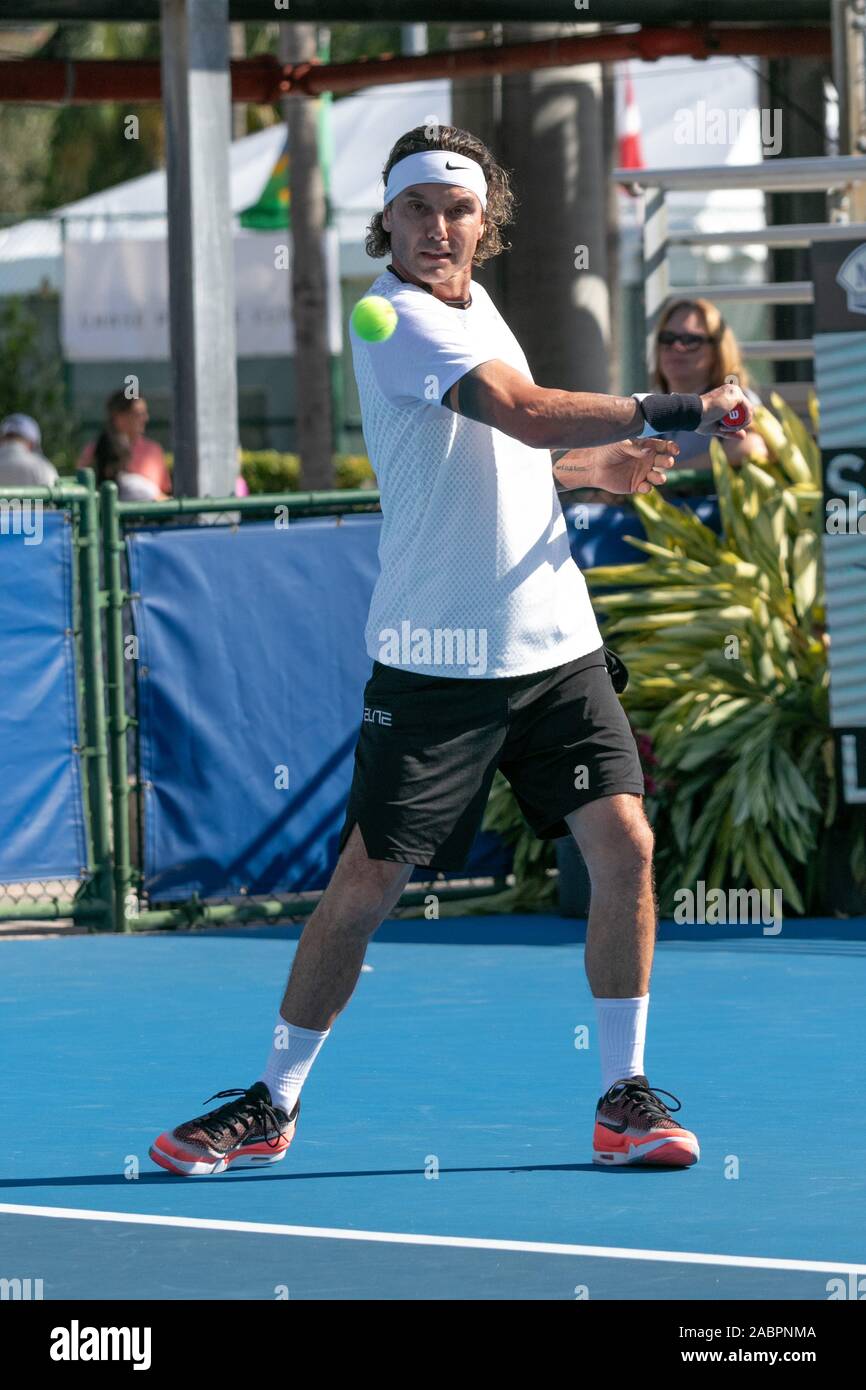 Gavin Rossdale playing in the Chris Evert Pro-Celebrity Tennis ...