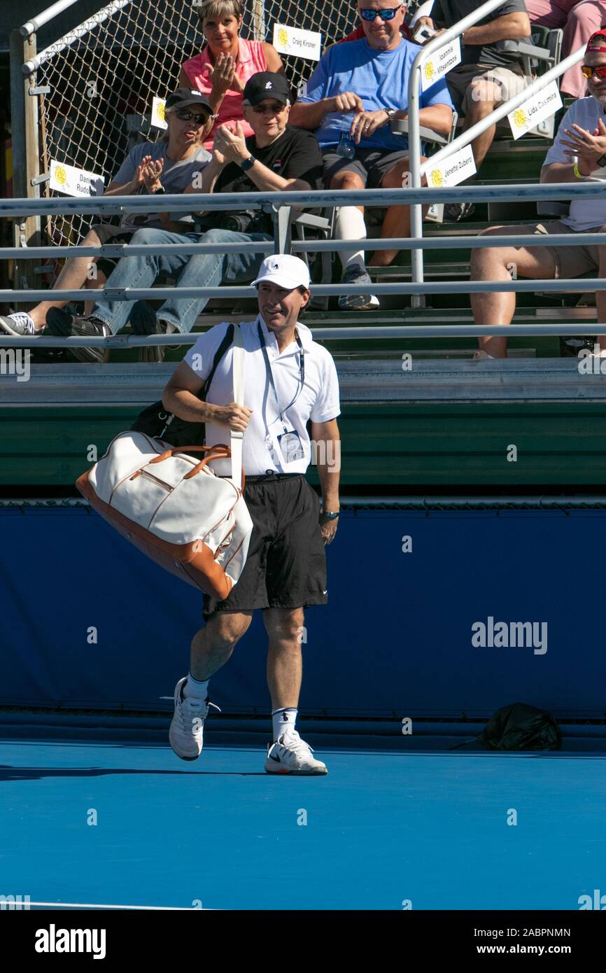 Vince Spadea playing in the Chris Evert Pro-Celebrity Tennis Tournament ...