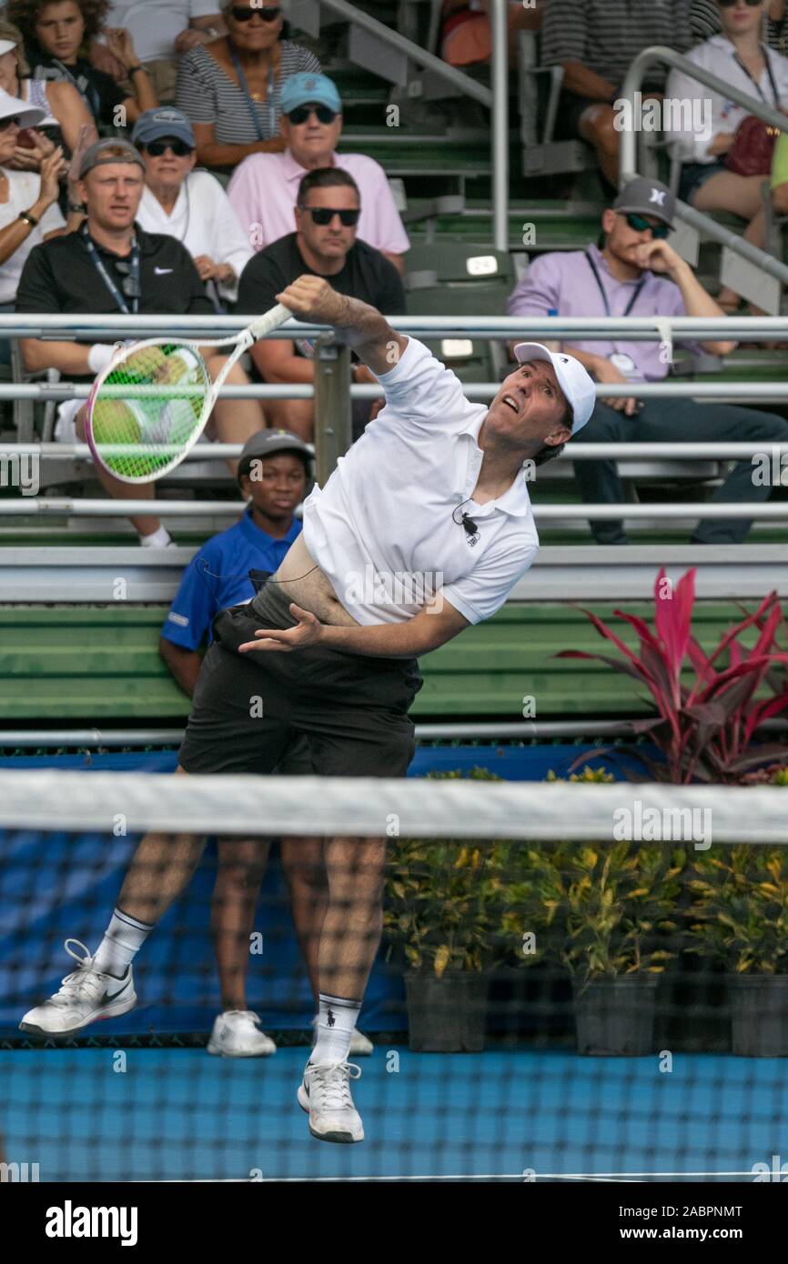Vince Spadea playing in the Chris Evert Pro-Celebrity Tennis Tournament ...