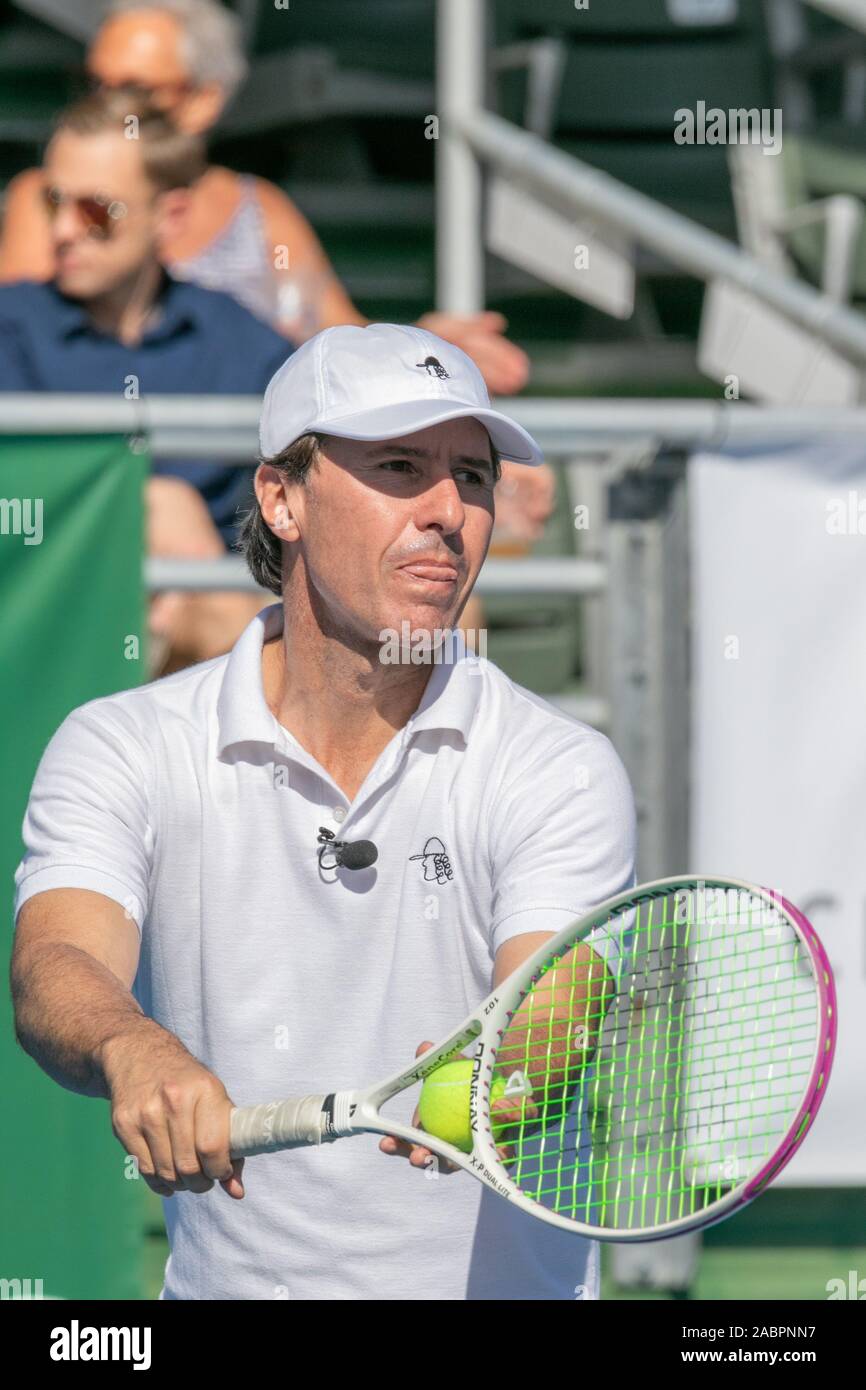 Vince Spadea playing in the Chris Evert Pro-Celebrity Tennis Tournament ...