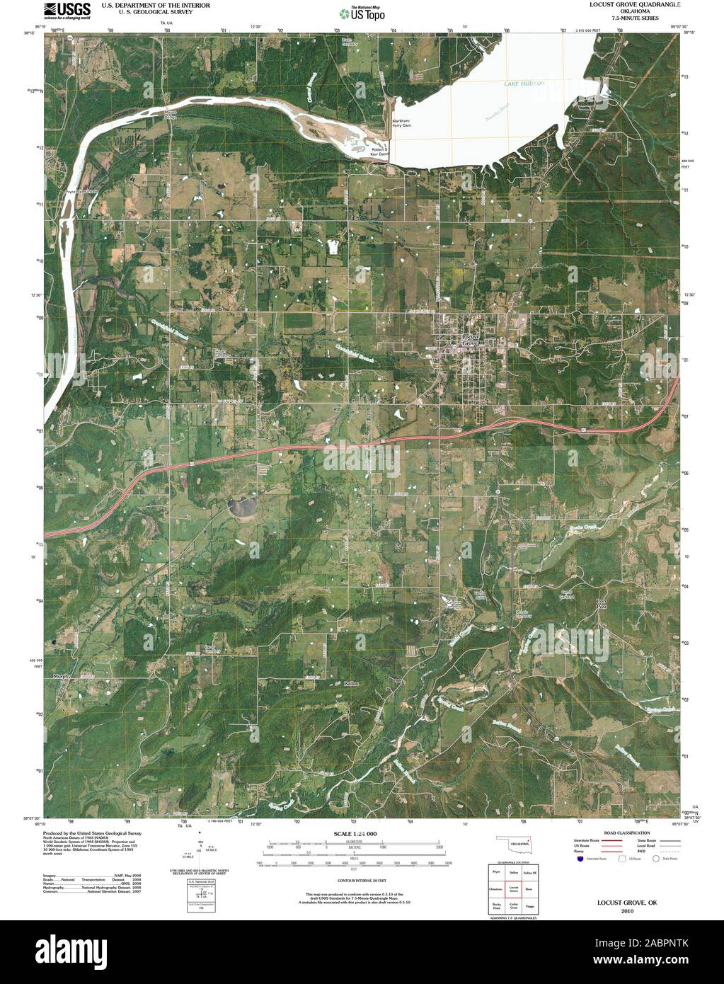 Map of grove oklahoma hi-res stock photography and images - Alamy