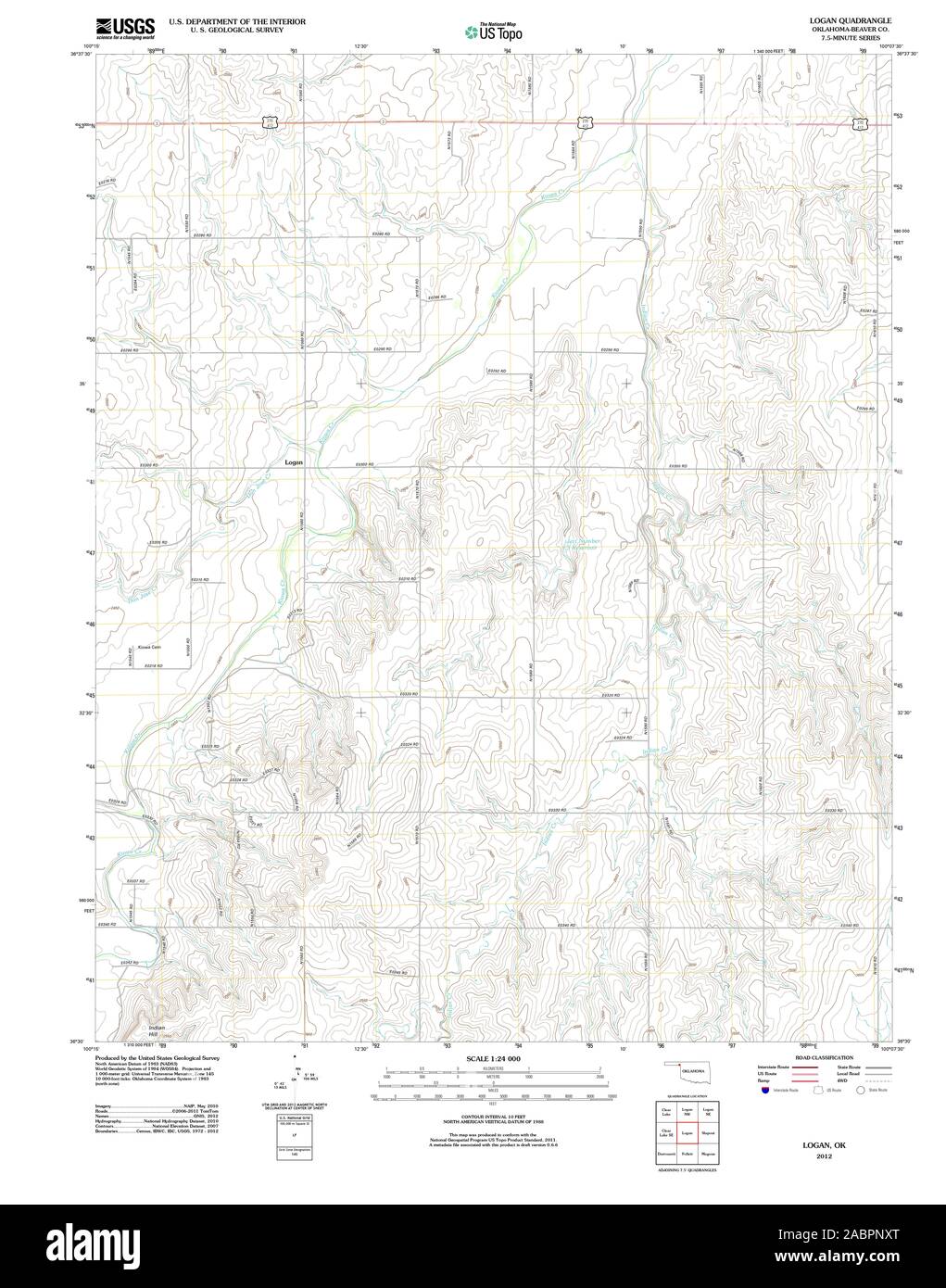 Logan oklahoma map hi-res stock photography and images - Alamy