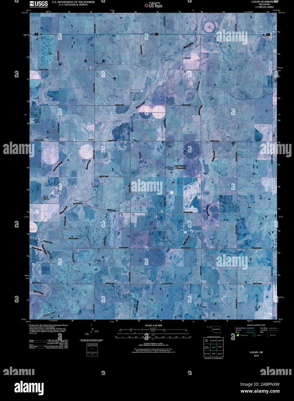 Logan oklahoma map hi-res stock photography and images - Alamy