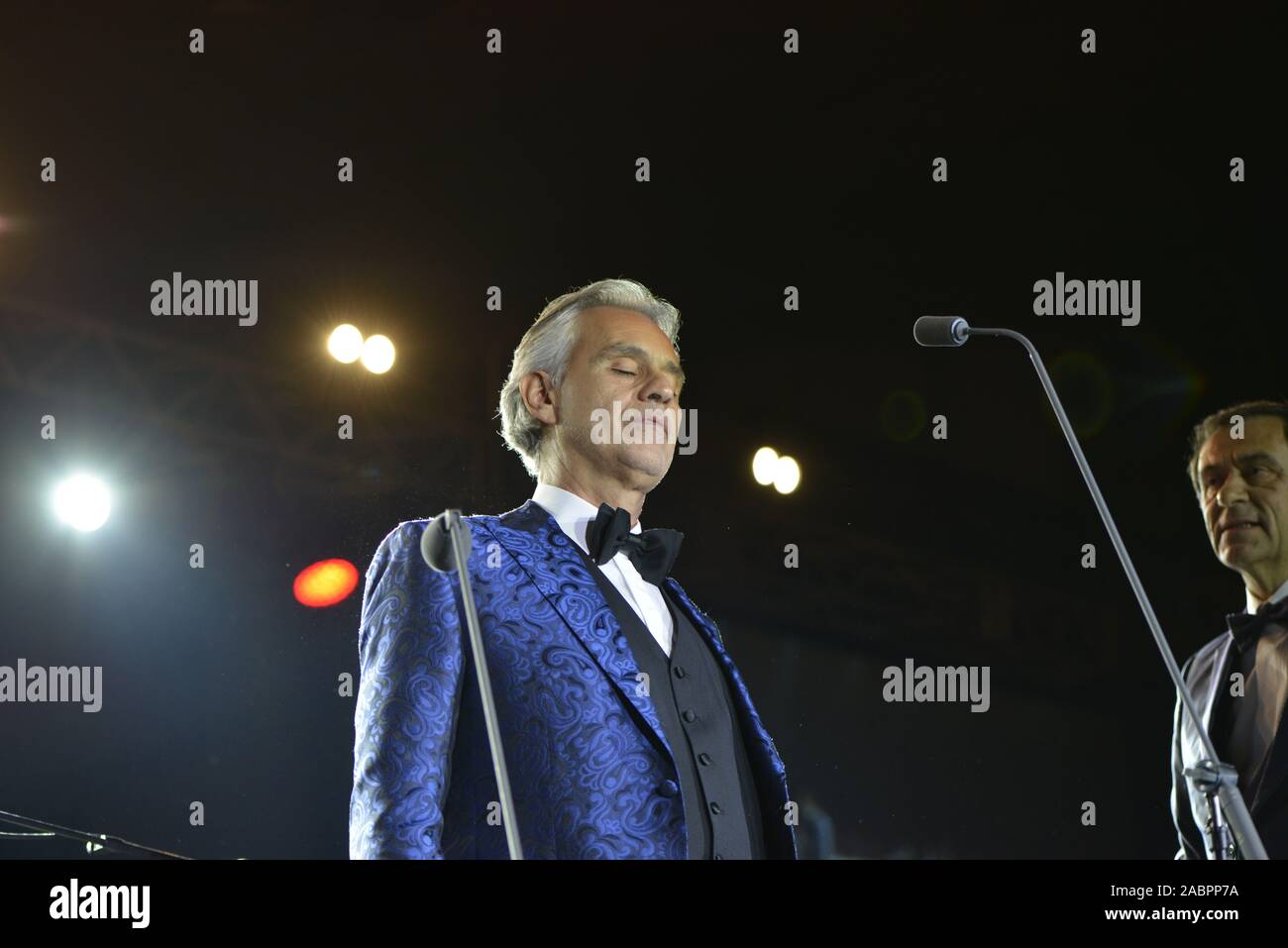 The Italian tenor and singer Andrea Bocelli at the Griminelli & Friends ...