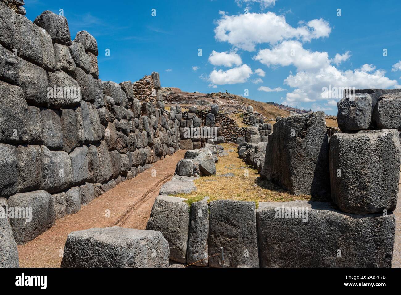Saqsaywaman inca archaeological site. Cusco. Peru Stock Photo - Alamy