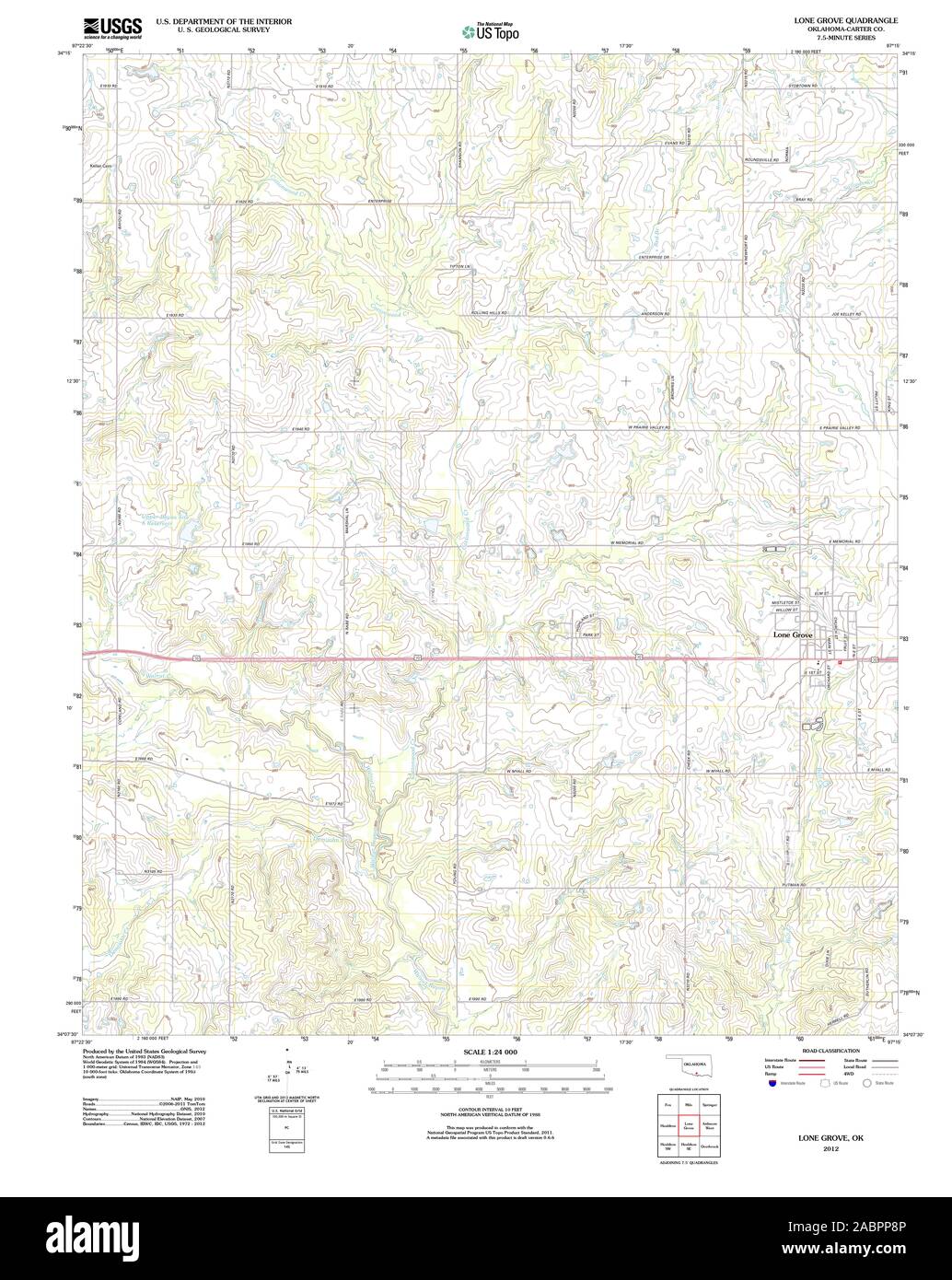 Map of lone grove hi-res stock photography and images - Alamy