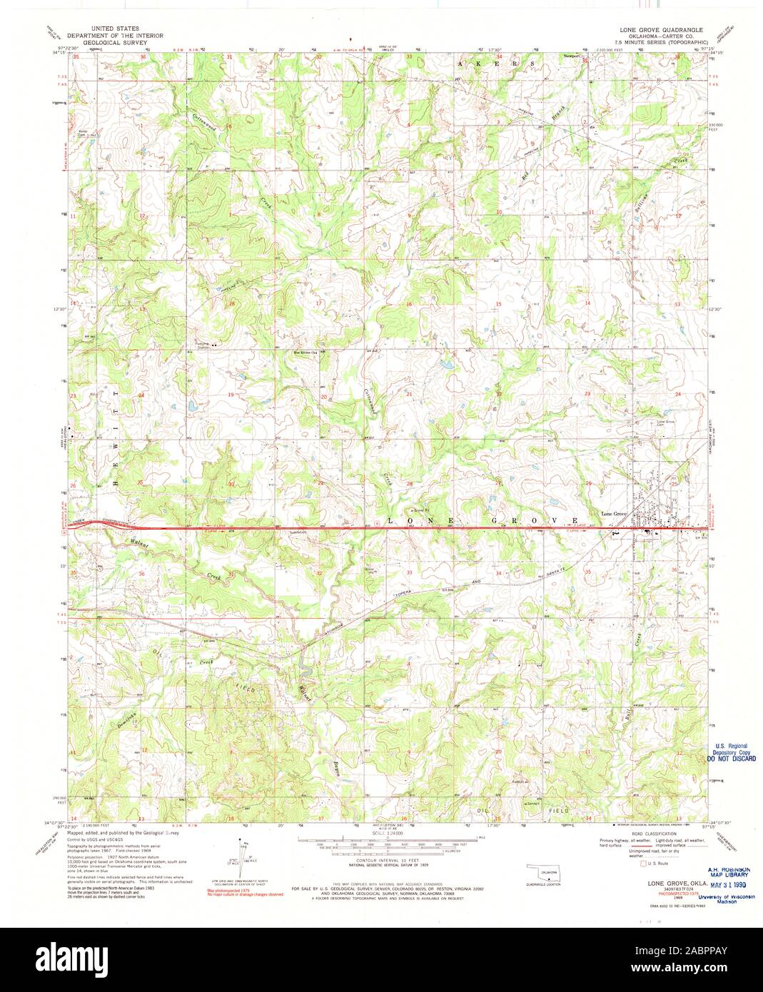 Map of lone grove oklahoma hi-res stock photography and images - Alamy
