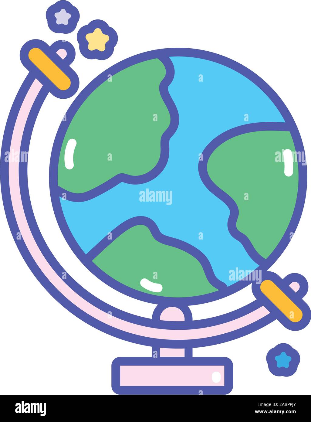 back to school education geography globe map vector illustration Stock ...