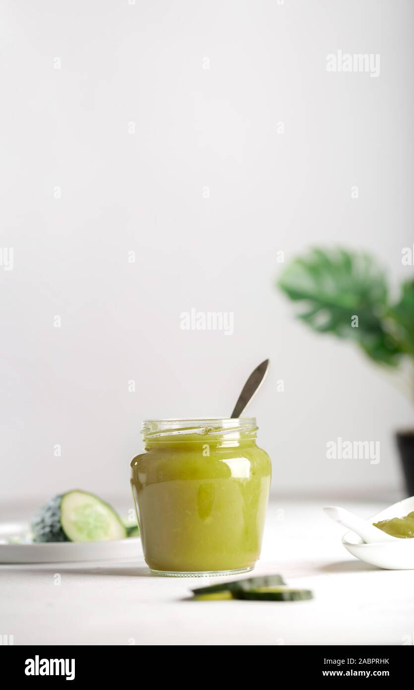 A delicious healthy breakfast with homemade cucumber jam and its ...