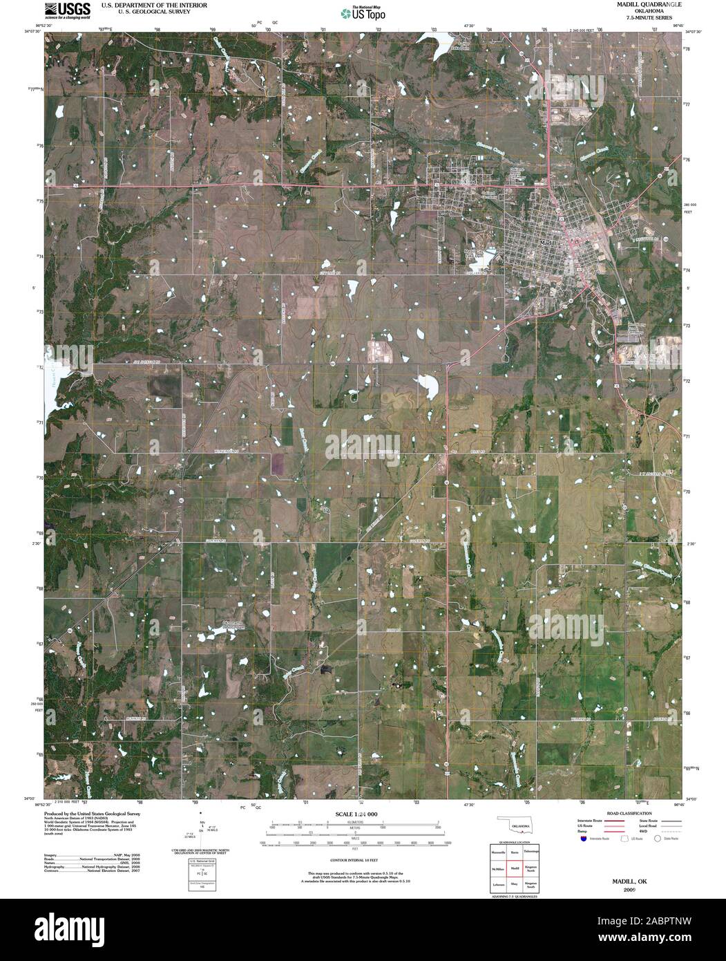 Map of madill oklahoma Cut Out Stock Images & Pictures - Alamy
