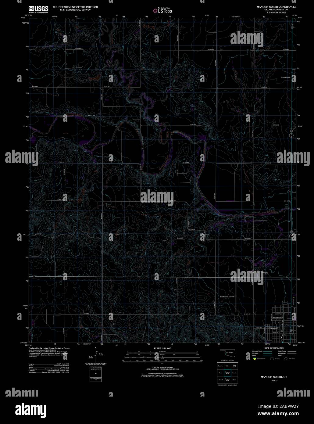 Mangum oklahoma map hi-res stock photography and images - Alamy