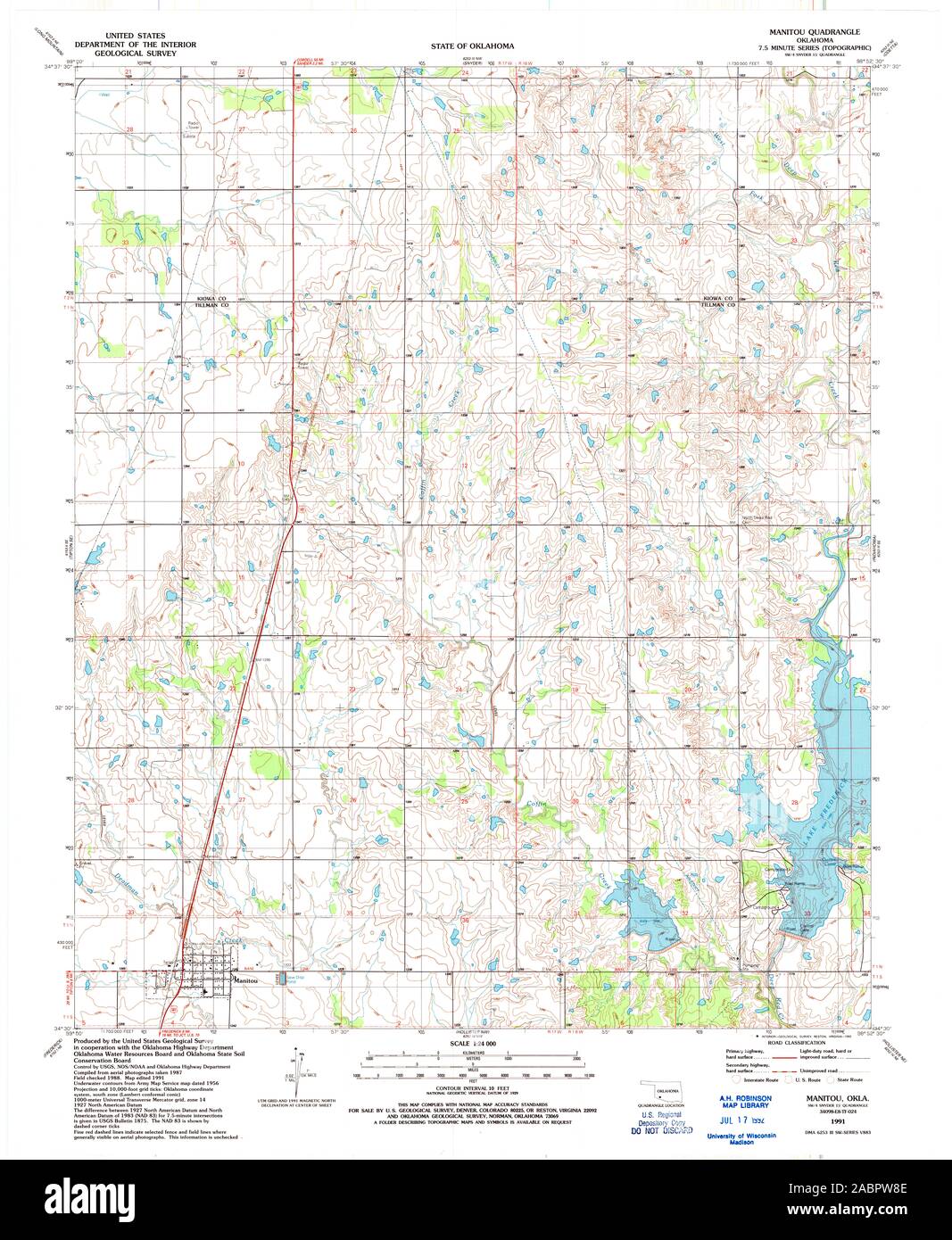 Map of manitou hi-res stock photography and images - Alamy