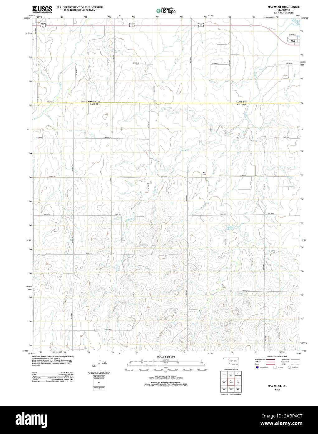 May oklahoma map hi-res stock photography and images - Alamy